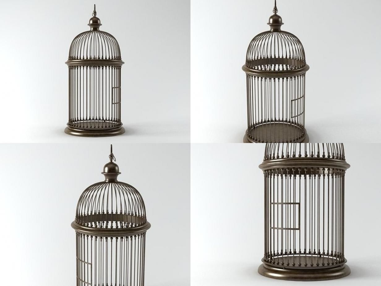 Birdcage four different bird cages 3D model | CGTrader