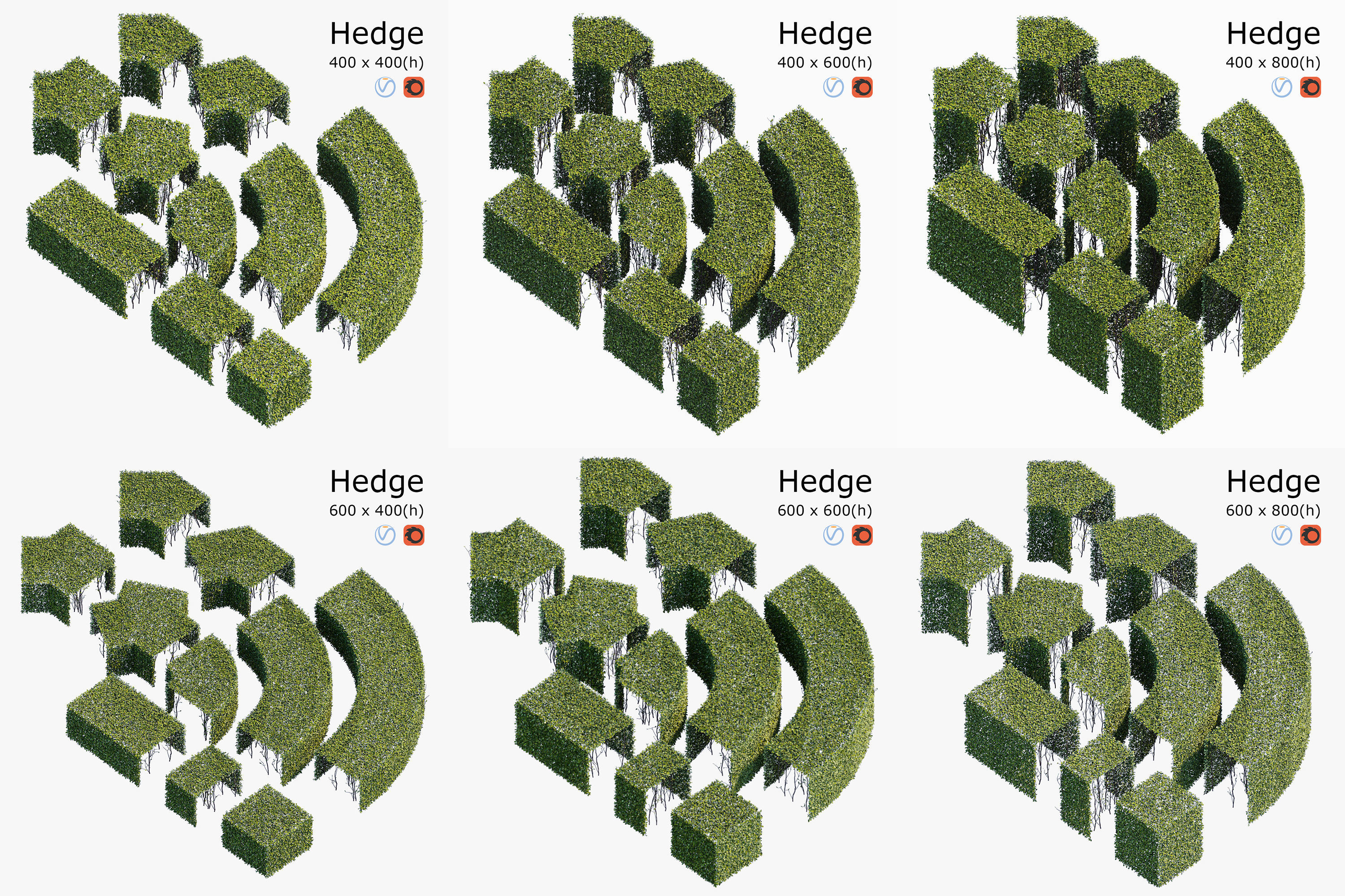 hedge collection 3D model | CGTrader