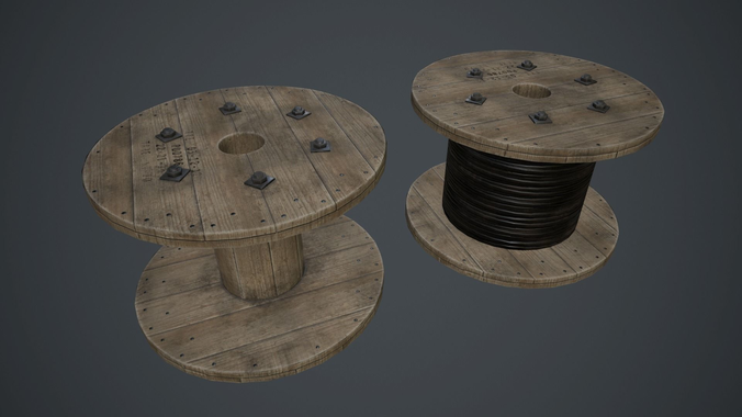 3D model Wire Spool PBR Game Ready VR / AR / low-poly | CGTrader