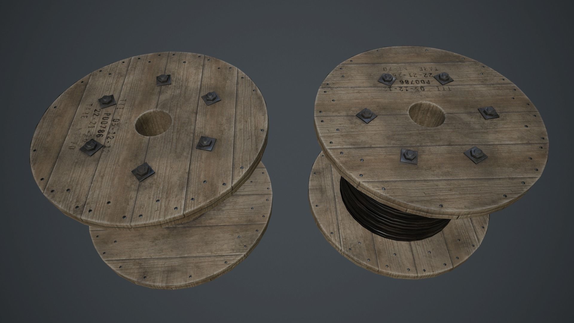 3D model Wire Spool PBR Game Ready VR / AR / low-poly | CGTrader