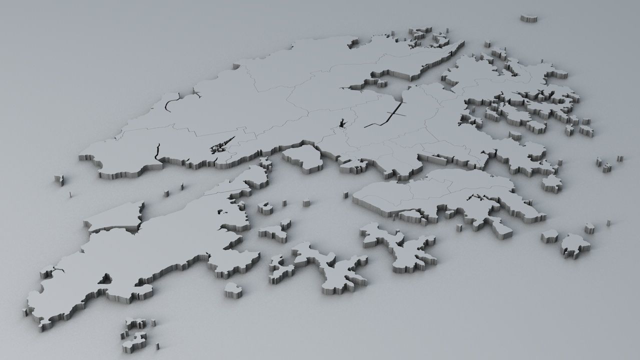 Hong Kong 18 Districts 3D model | CGTrader