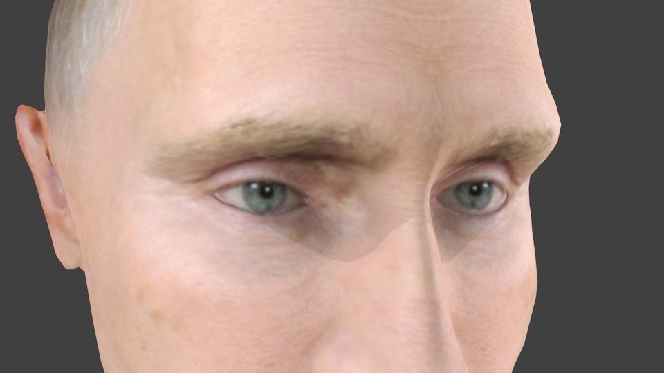 3D model Head of Vladimir Putin low poly VR / AR / low-poly | CGTrader