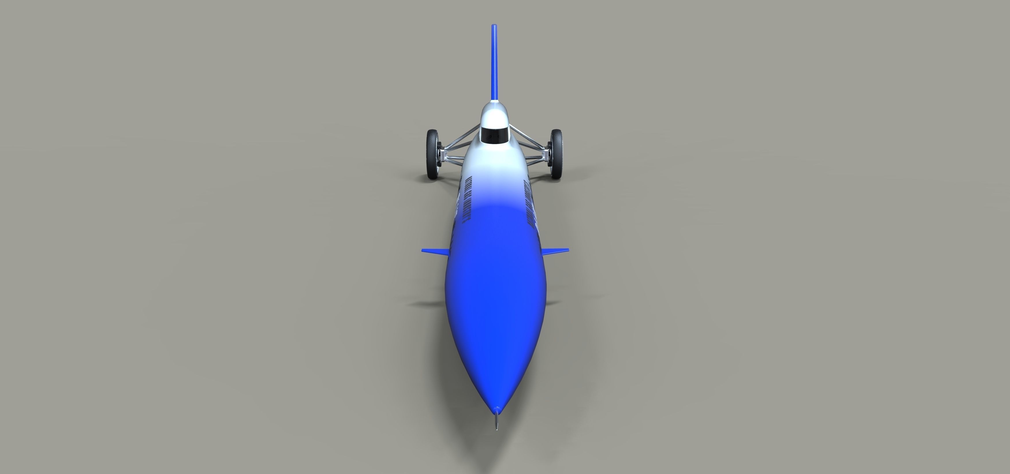 Blue Flame jet car 3D model | CGTrader