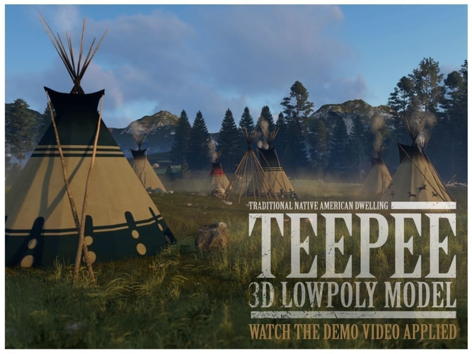 3D model Teepee VR / AR / low-poly | CGTrader