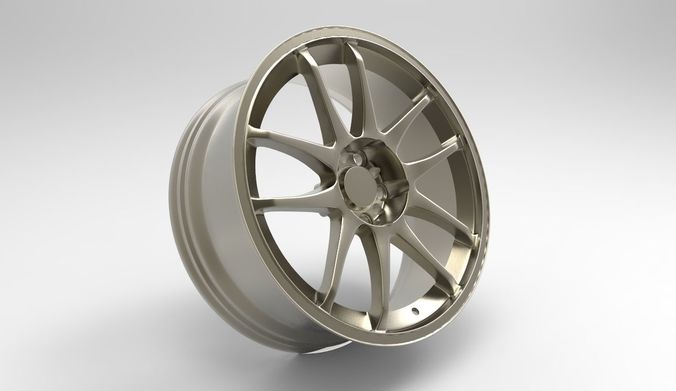 3D model Sports Car Wheel Rim -TENZO DC5- VR / AR / low-poly | CGTrader