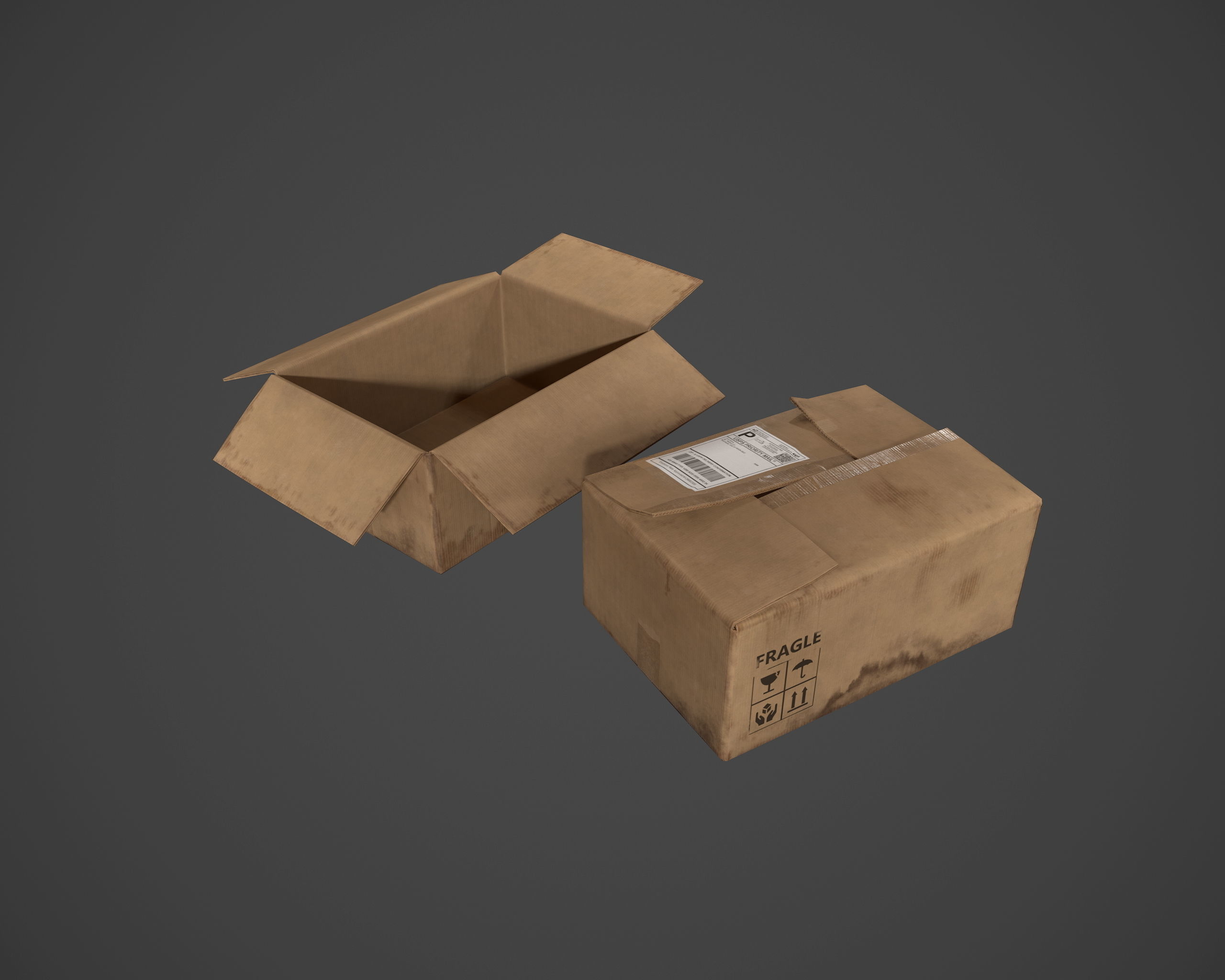 3D model Carboard Box VR / AR / low-poly | CGTrader