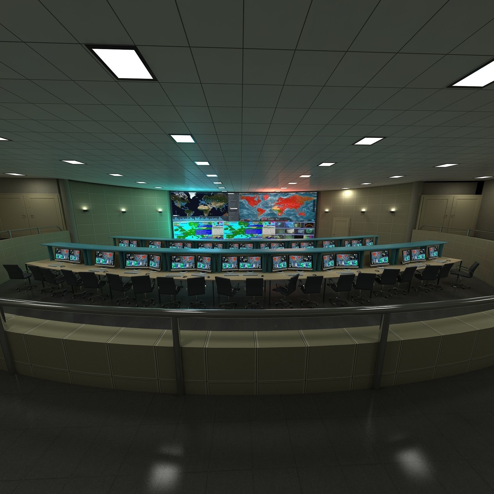 Mission Control Center 3D model | CGTrader