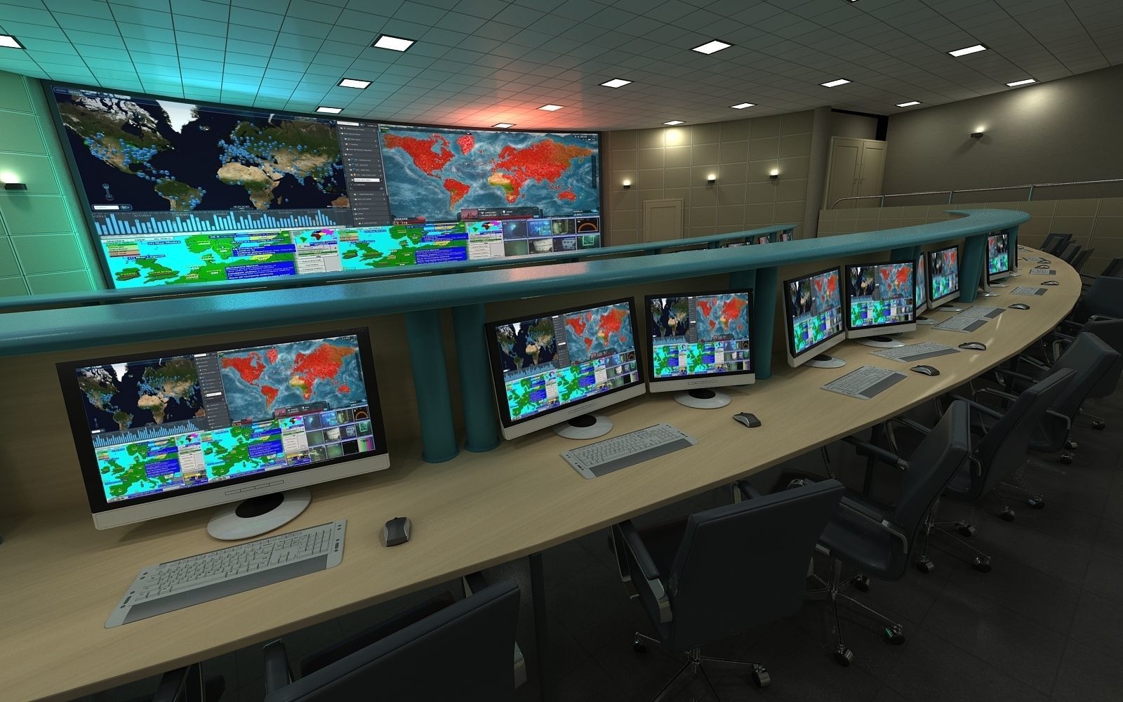 Mission Control Center 3D model | CGTrader