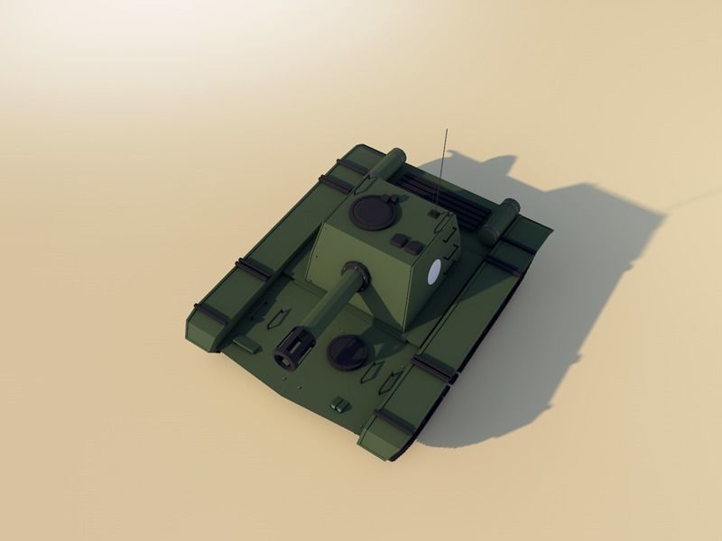 3D model Cartoon Low Poly Tank VR / AR / low-poly animated | CGTrader