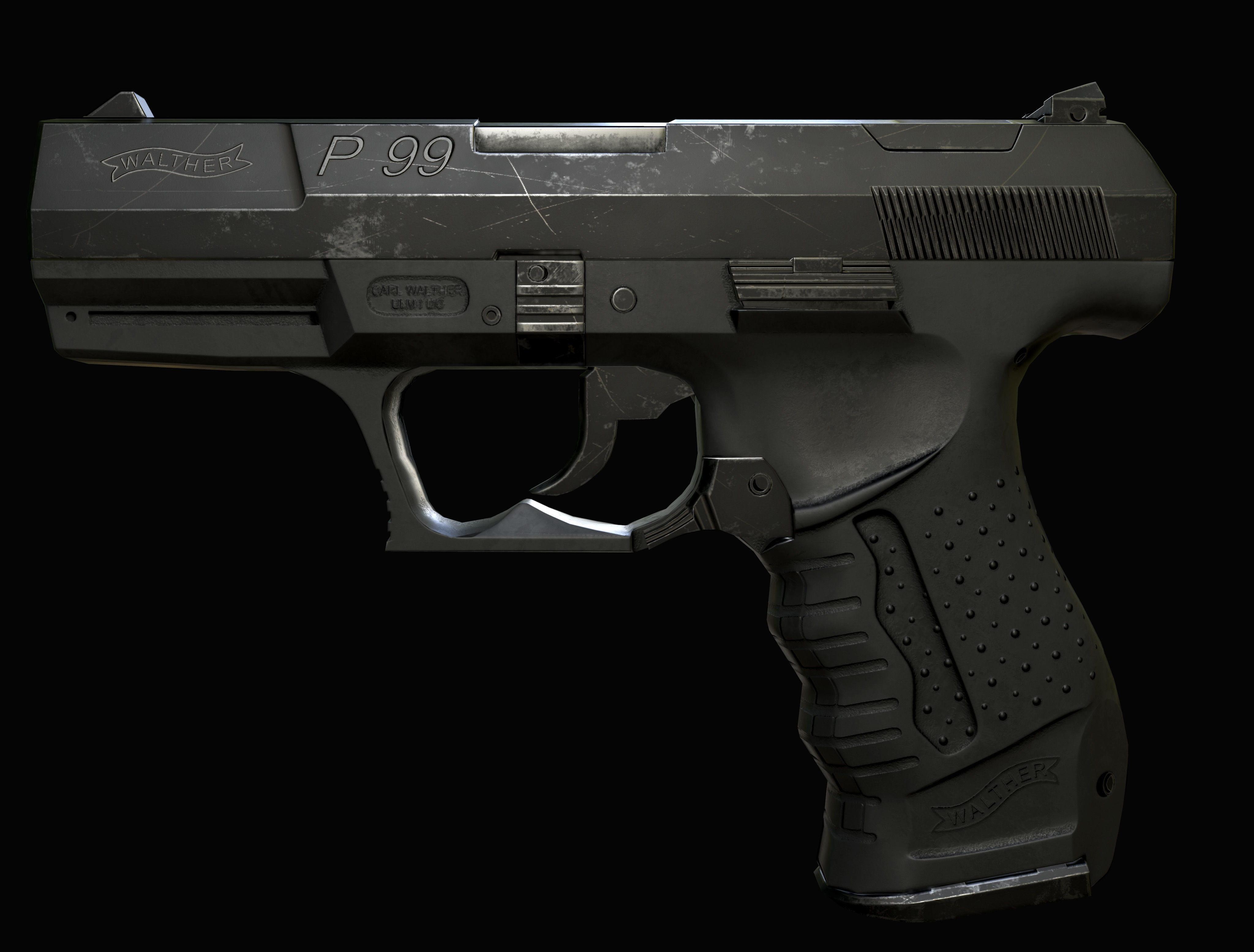 p99 lowpoly gun 3D model | CGTrader