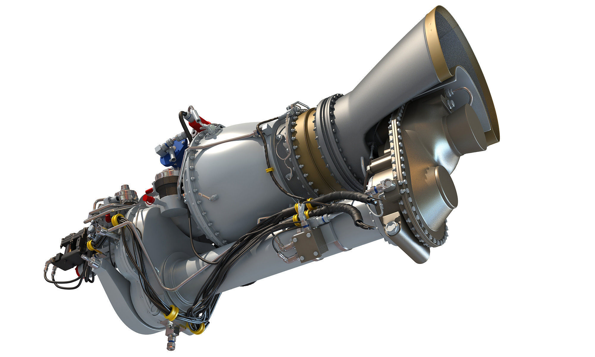 Turbomeca Arriel 2 Turboshaft Helicopter Engine 3D model | CGTrader