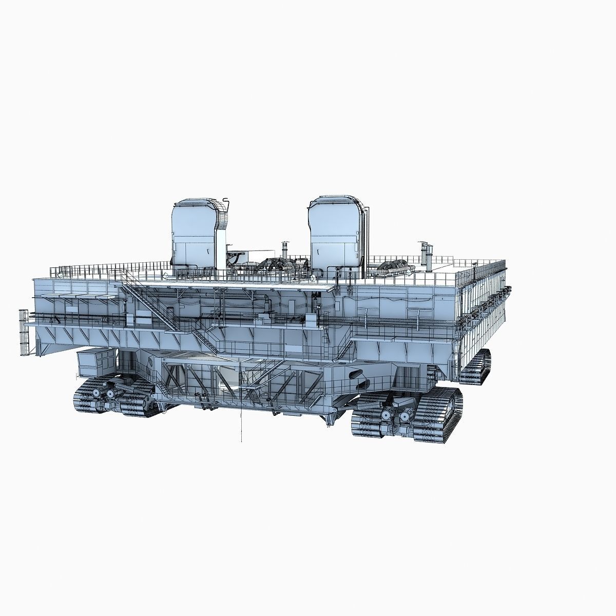 NASA Crawler with Mobile Launch Platform 3D model | CGTrader