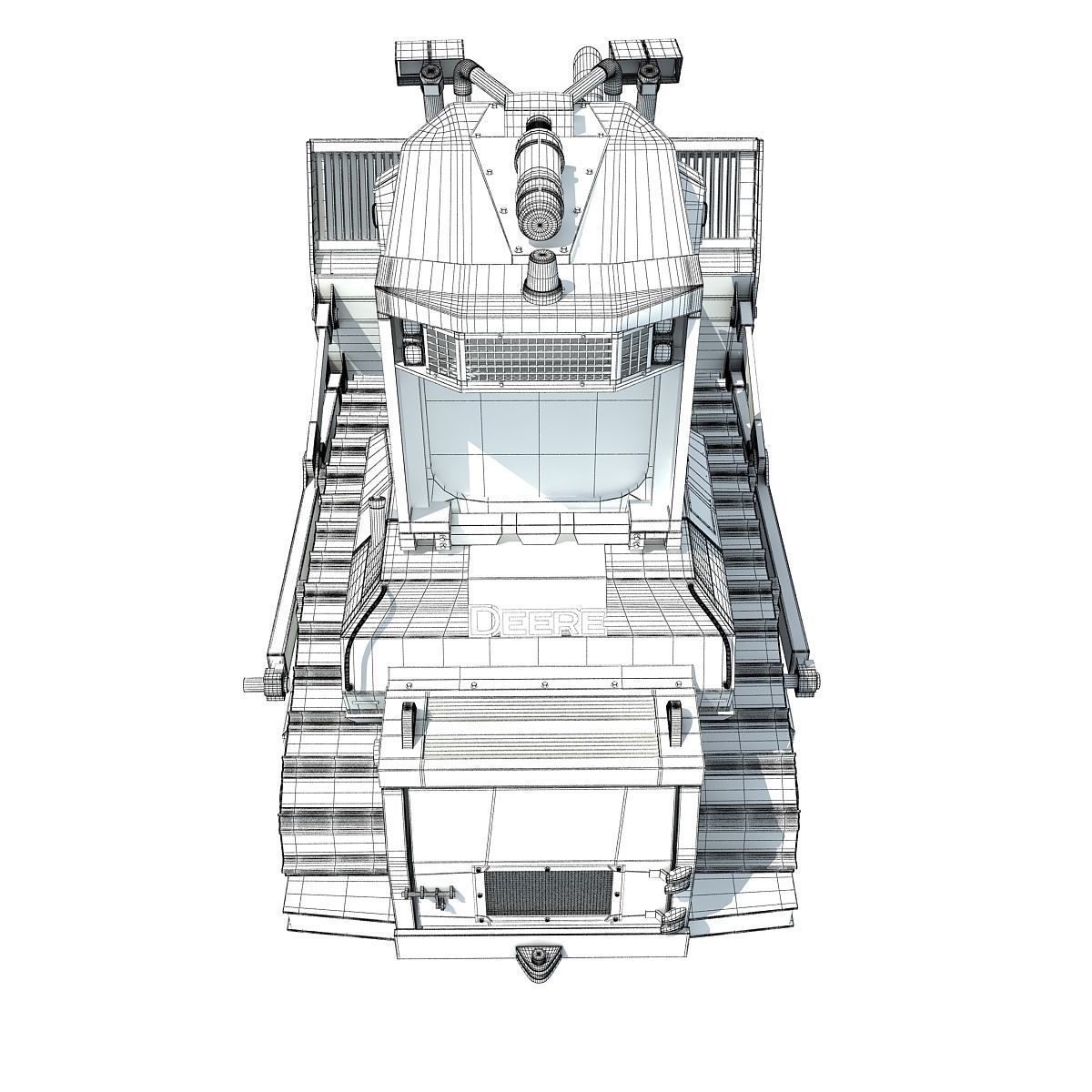 Yellow John Deere Waste Handler 3D model | CGTrader