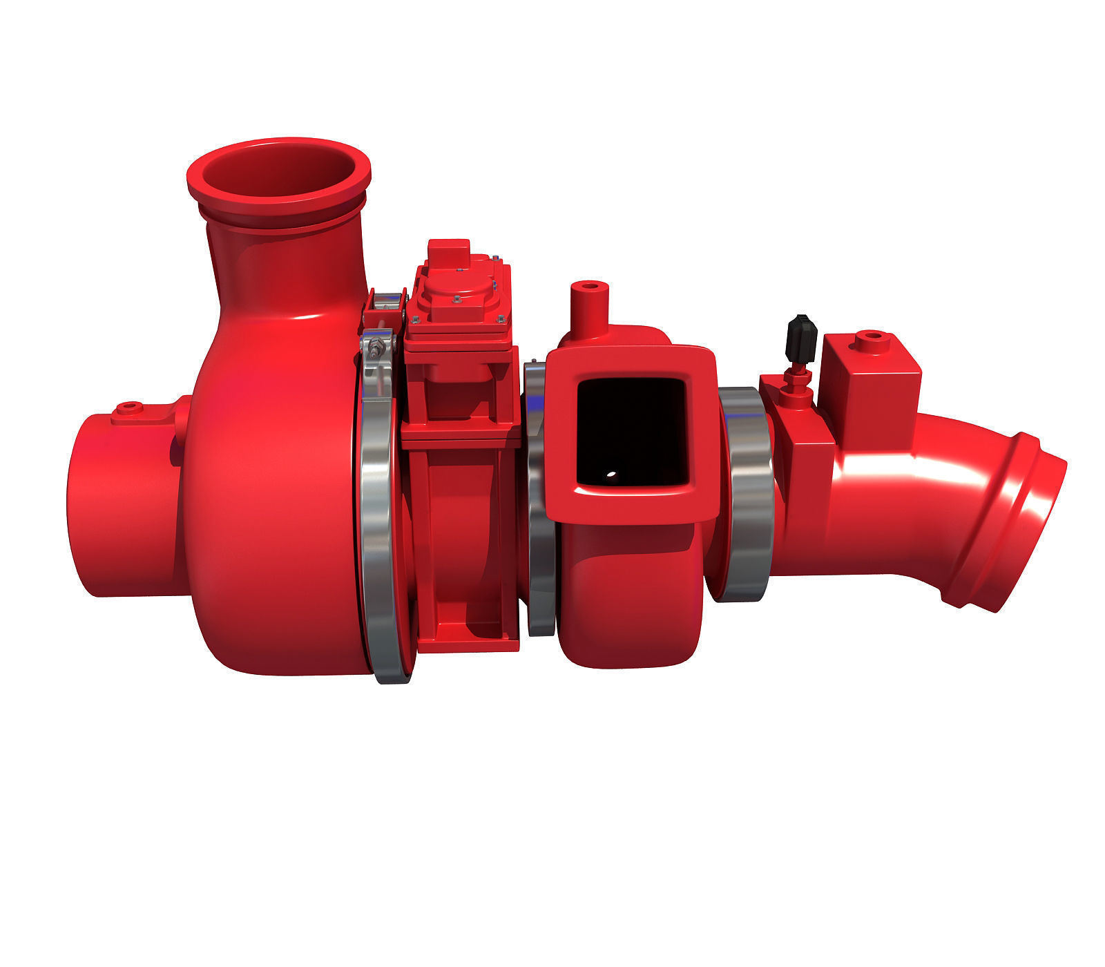 Red Turbo Engine 3D model | CGTrader