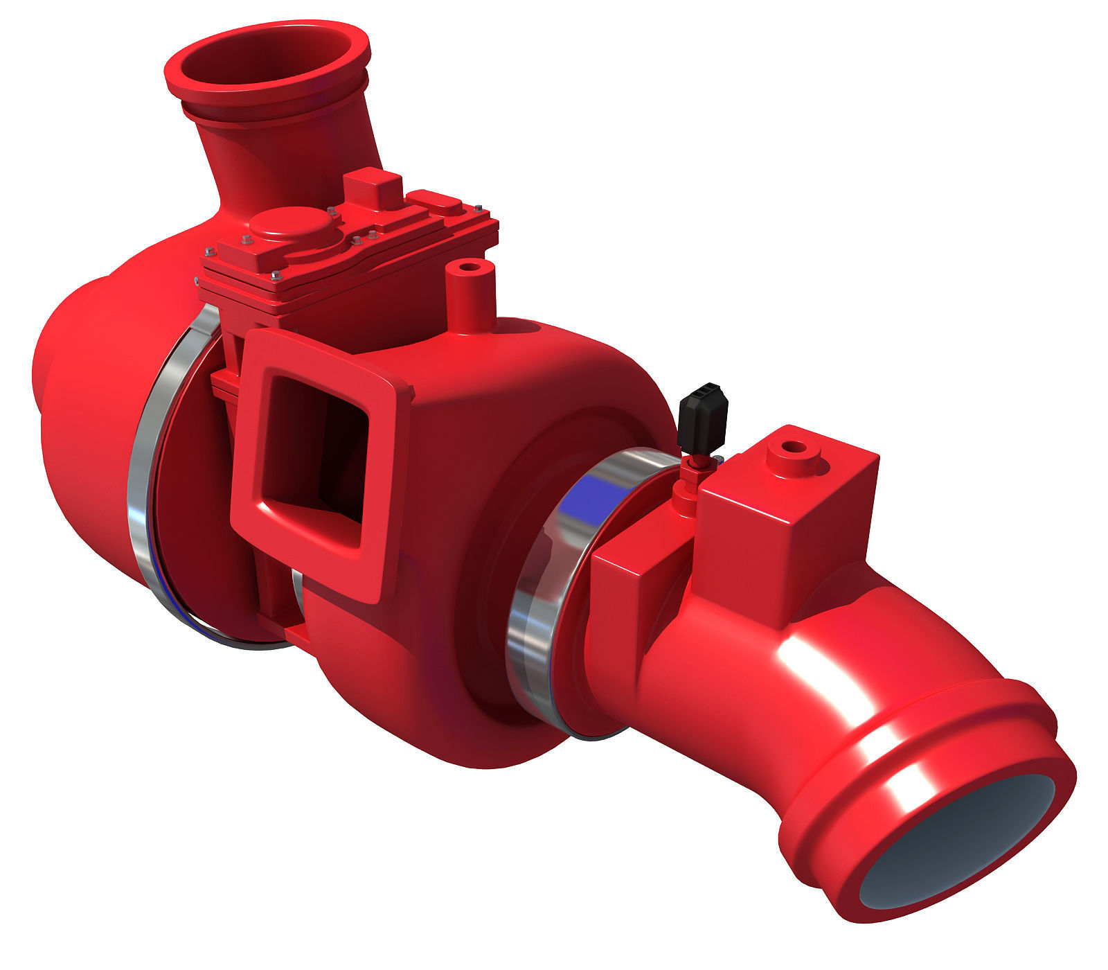 Red Turbo Engine 3D model | CGTrader
