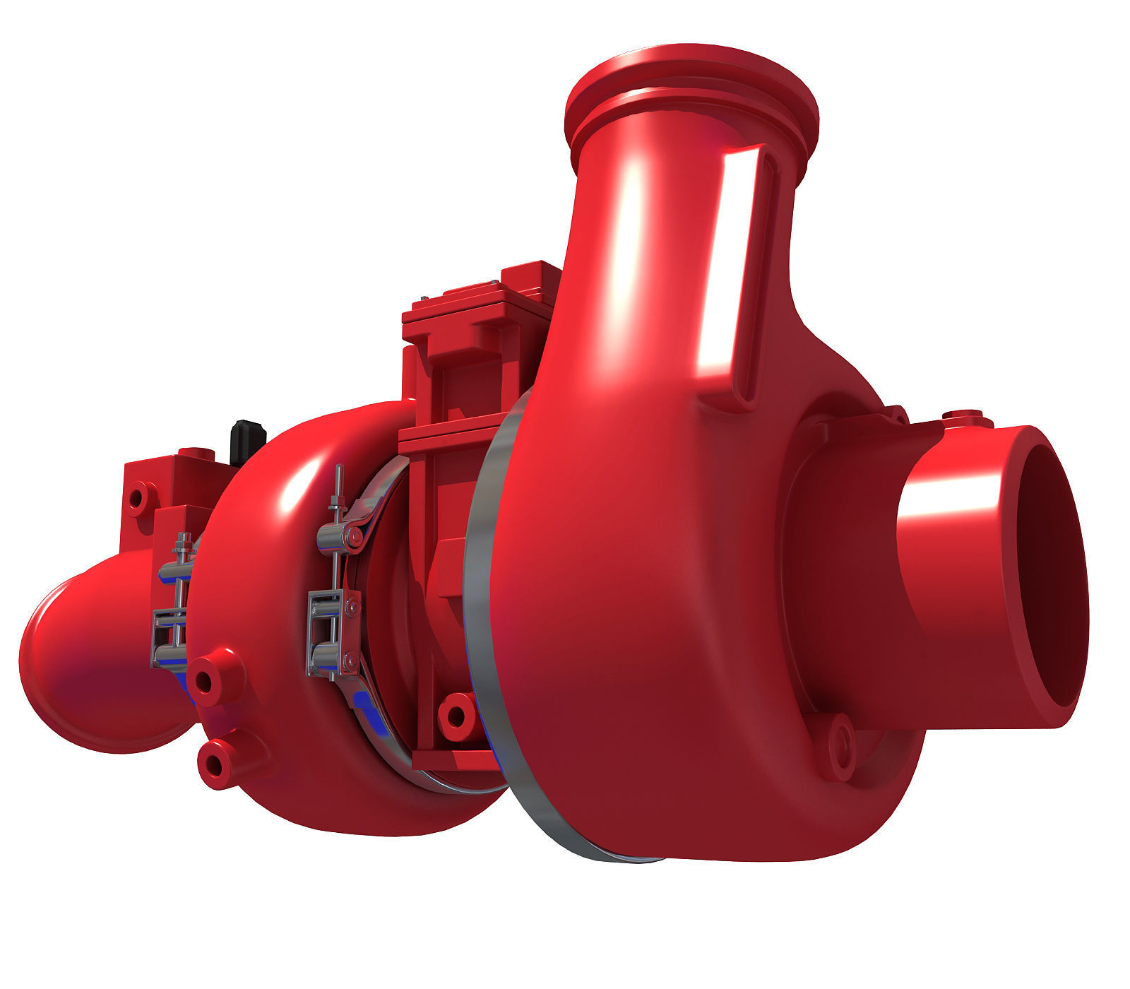 Red Turbo Engine 3D model | CGTrader