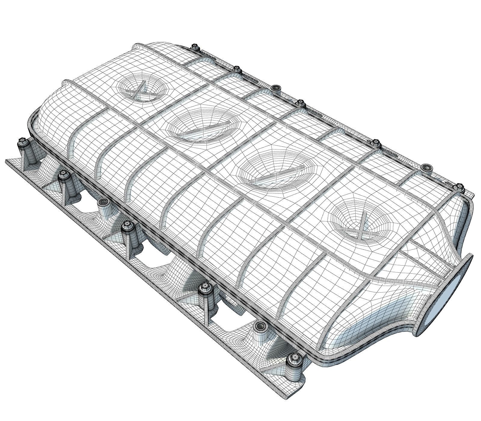 Black Car Engine Cover 3D model | CGTrader