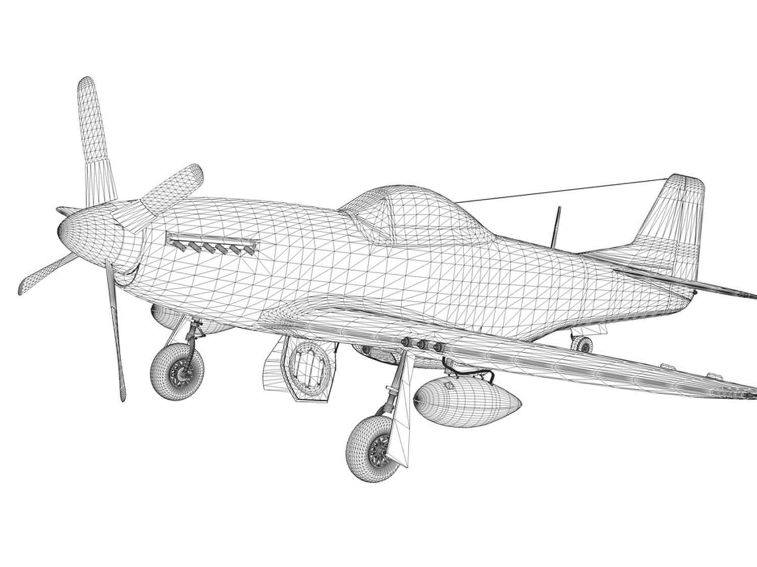 North American P-51D - Detroit Miss 3D model | CGTrader