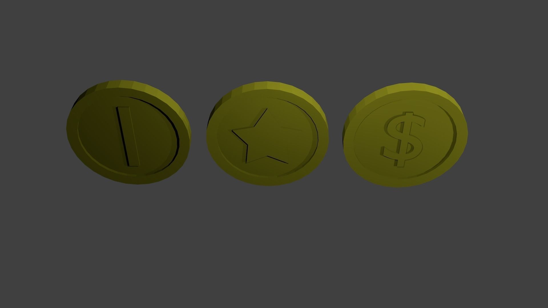 3D model Low-polygon coins VR / AR / low-poly | CGTrader