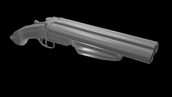 High polygonal Gun 3D model | CGTrader