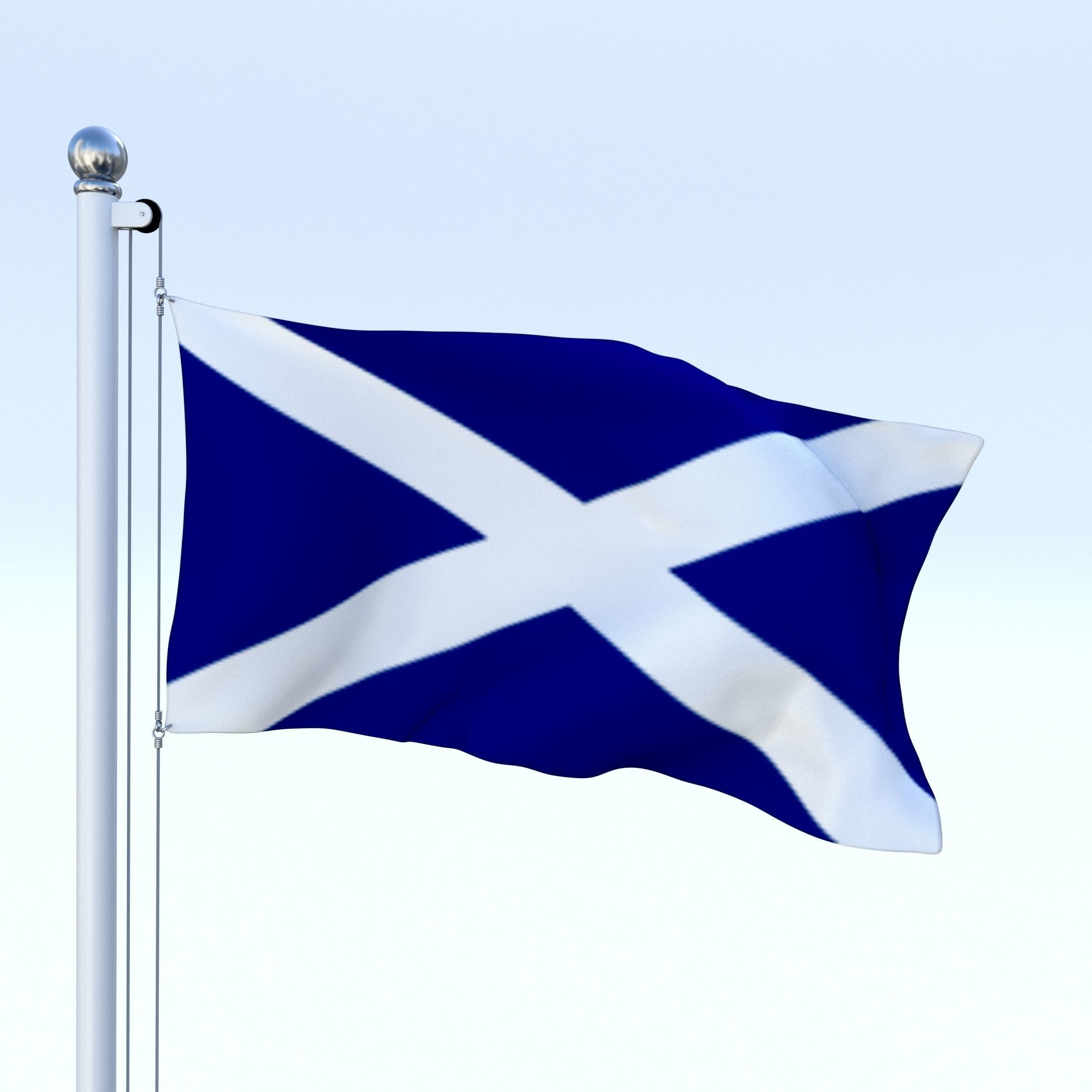 3D model Animated Scotland Flag VR / AR / low-poly animated | CGTrader