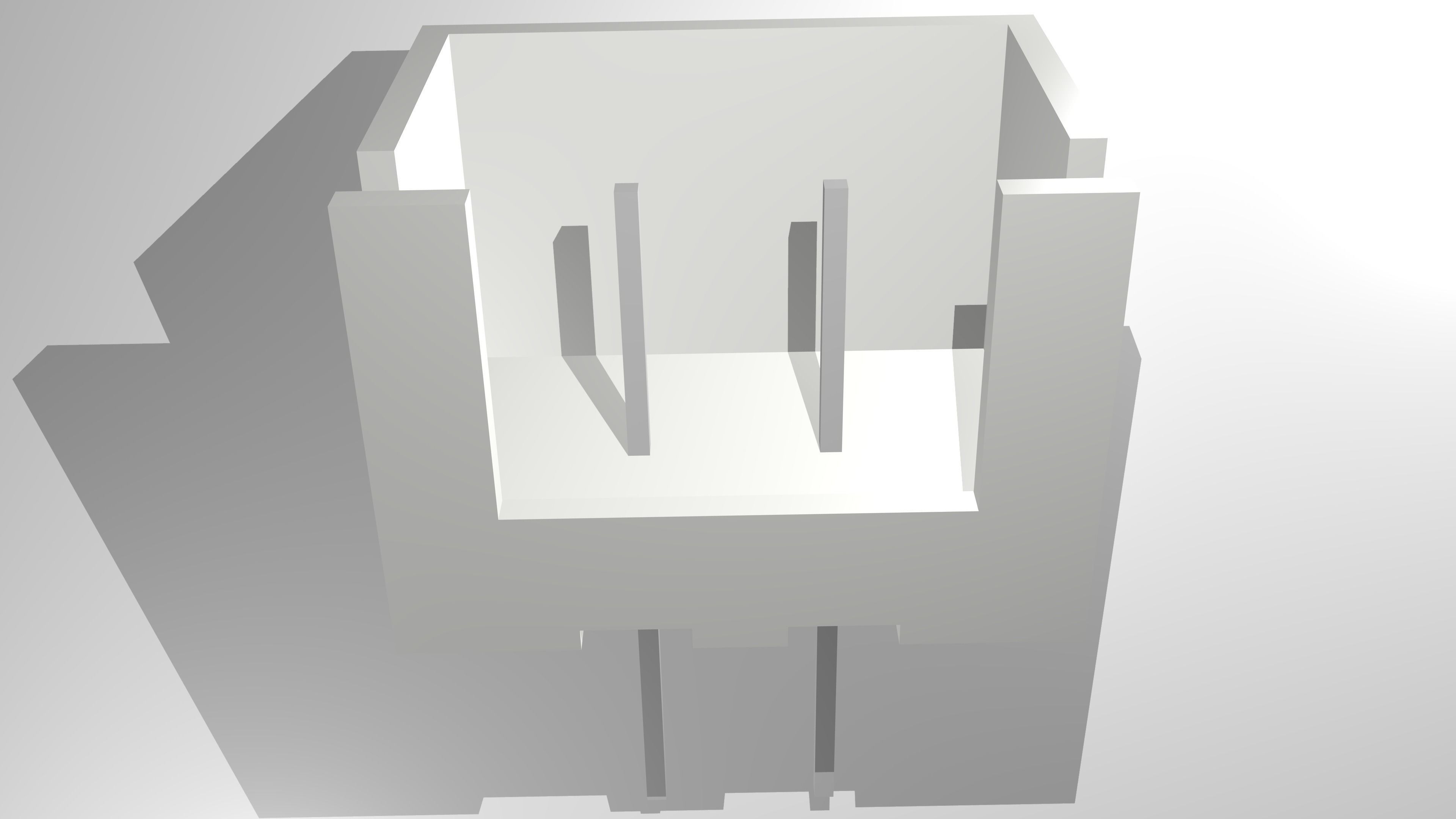 3D model 2-Pin Straight Pin Socket VR / AR / low-poly | CGTrader