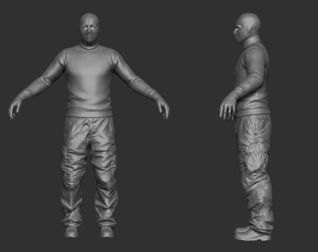 Robber ZBrush raw file 3D model | CGTrader