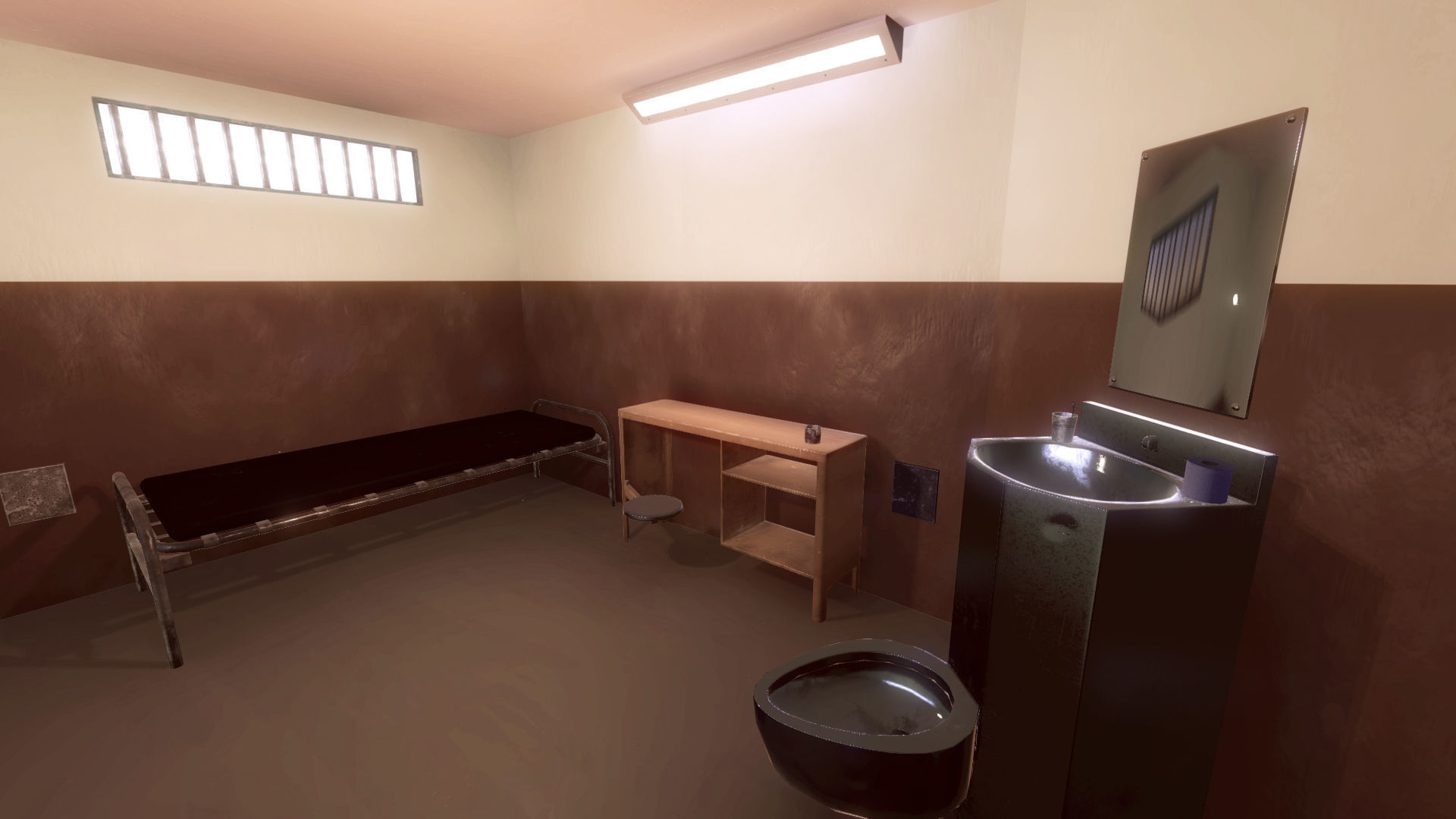 3D model Modern Prison Cell PBR VR / AR / low-poly | CGTrader