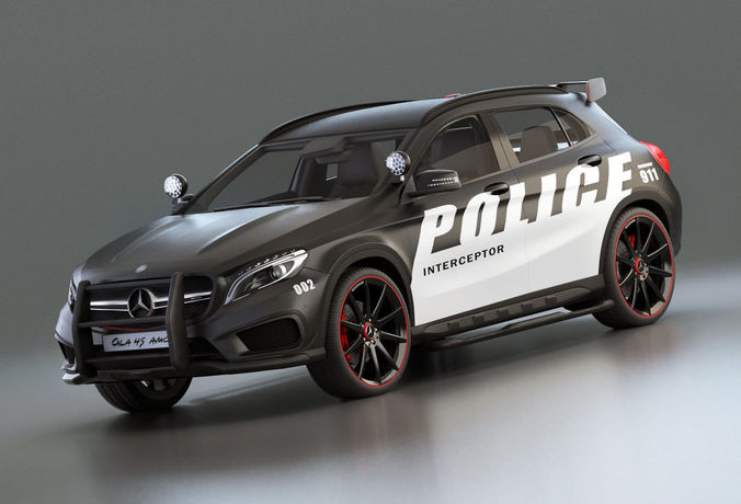 Mercedes Benz Highway Patrol 3D model rigged | CGTrader