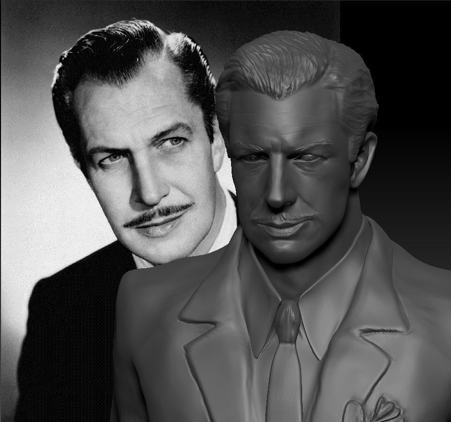 Vincent Price Bust 3D model 3D printable | CGTrader