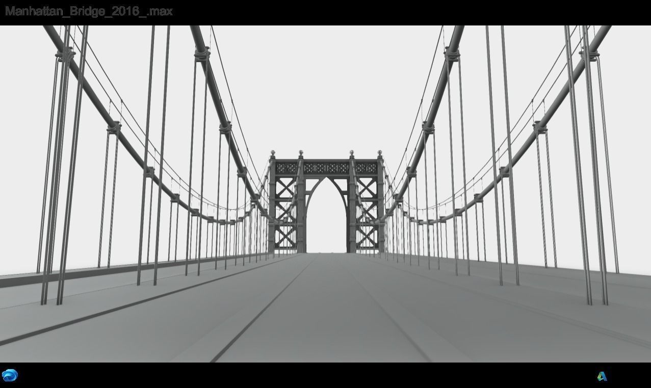 3D model Manhattan Bridge VR / AR / low-poly | CGTrader