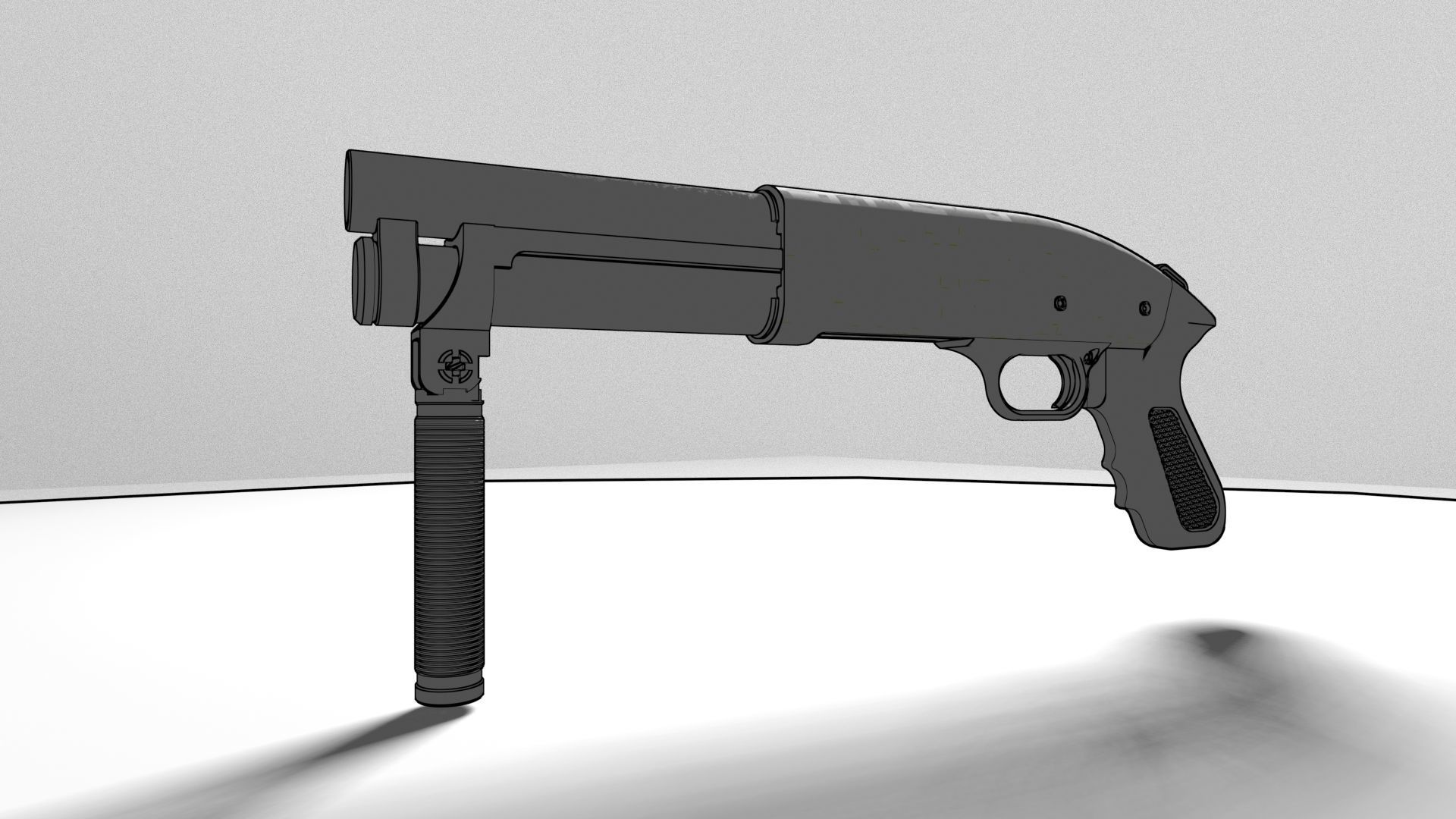 SERBU SUPER SHORTY - G12 SHOTGUN - DIGITAL CAMO 3D model | CGTrader