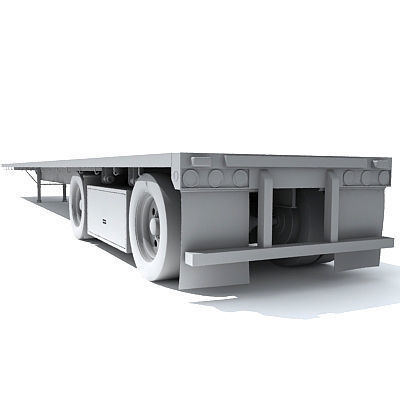 Flatbed Trailer 09 3D model | CGTrader
