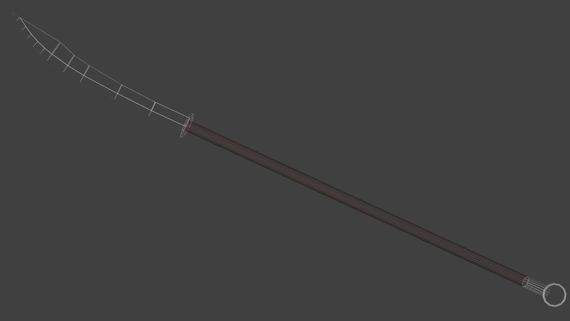 pudao sword with wooden handle free 3D model | CGTrader