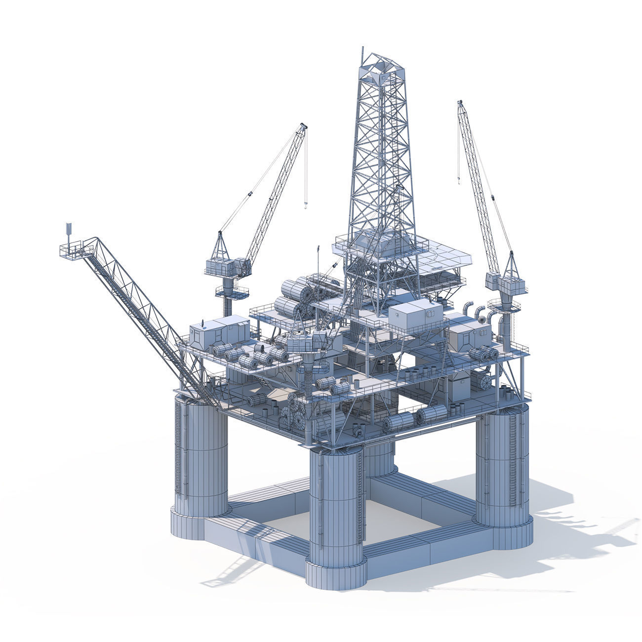 3D model Oil Rig Platform - Pack VR / AR / low-poly | CGTrader