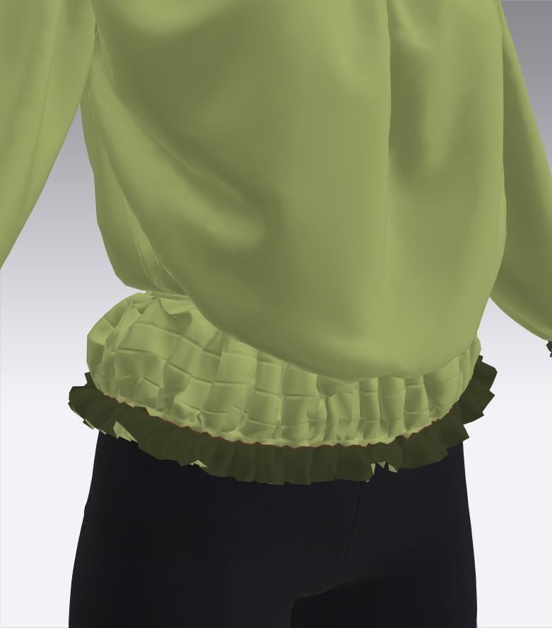 Stylish Designer Women top with Ruffles 3D model 3D model | CGTrader