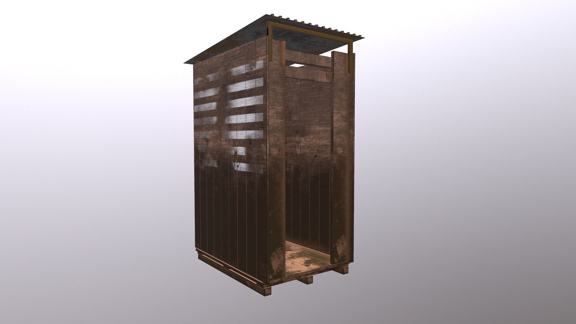 3D model Checkpoint wooden Cabin VR / AR / low-poly | CGTrader