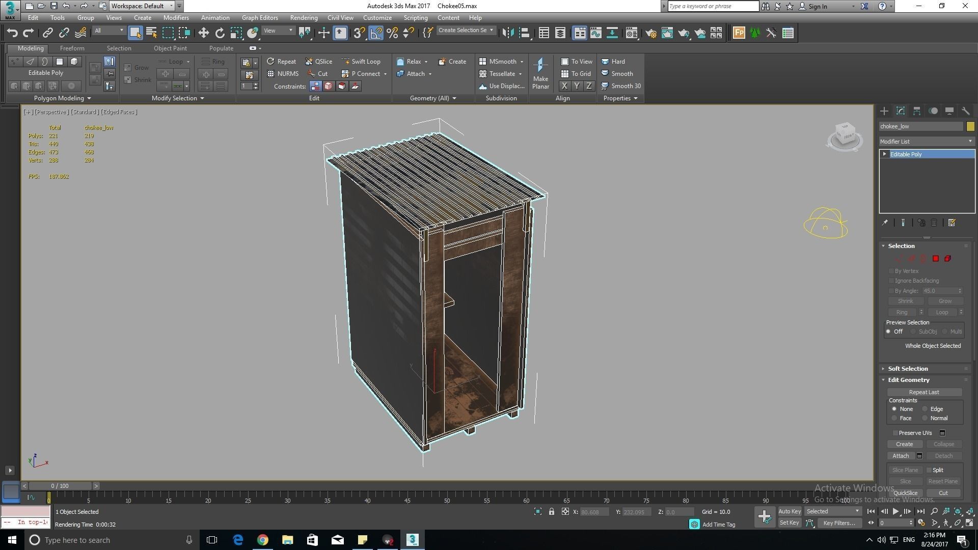 3D model Checkpoint wooden Cabin VR / AR / low-poly | CGTrader