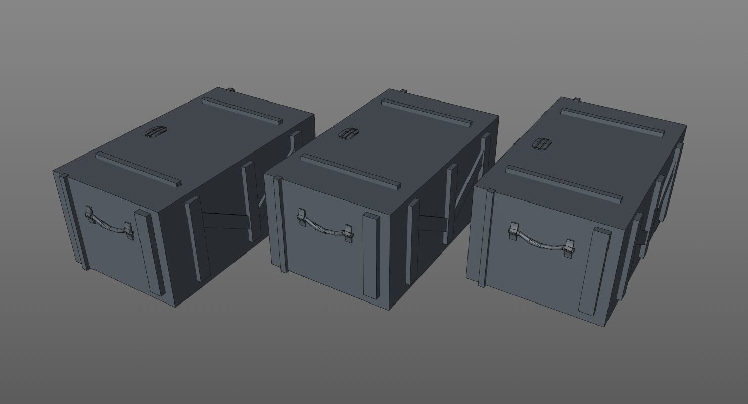 3D model Sci-Fi Crates VR / AR / low-poly | CGTrader