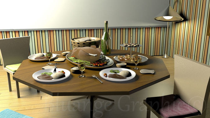 Dining Table 3D model | CGTrader