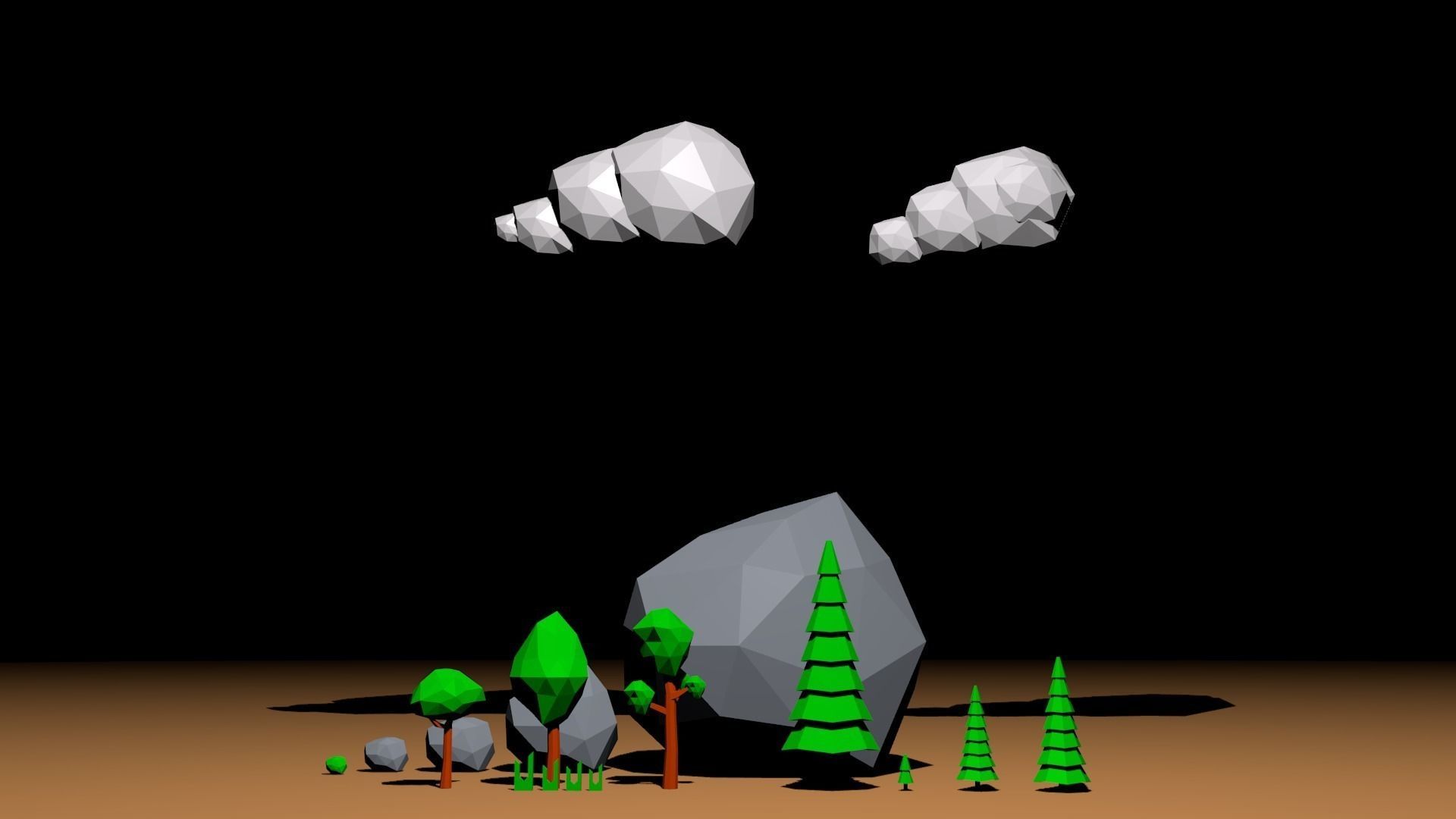 3D model Nature summer VR / AR / low-poly | CGTrader