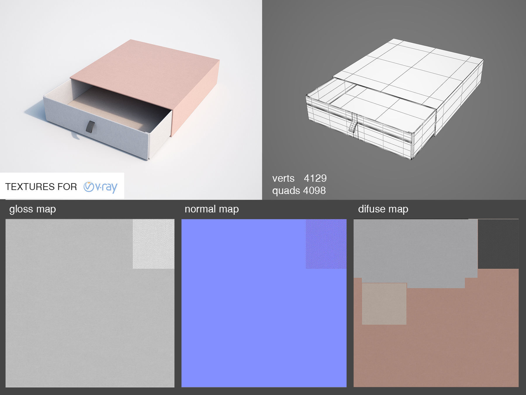 Box Drawer 3D model | CGTrader