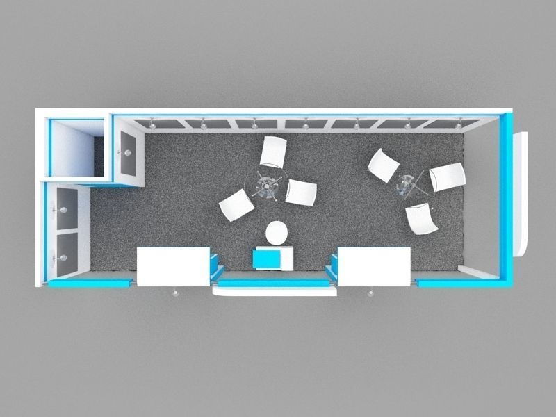 Exhibition stall 3d model 8x3 2 side open 3D model | CGTrader
