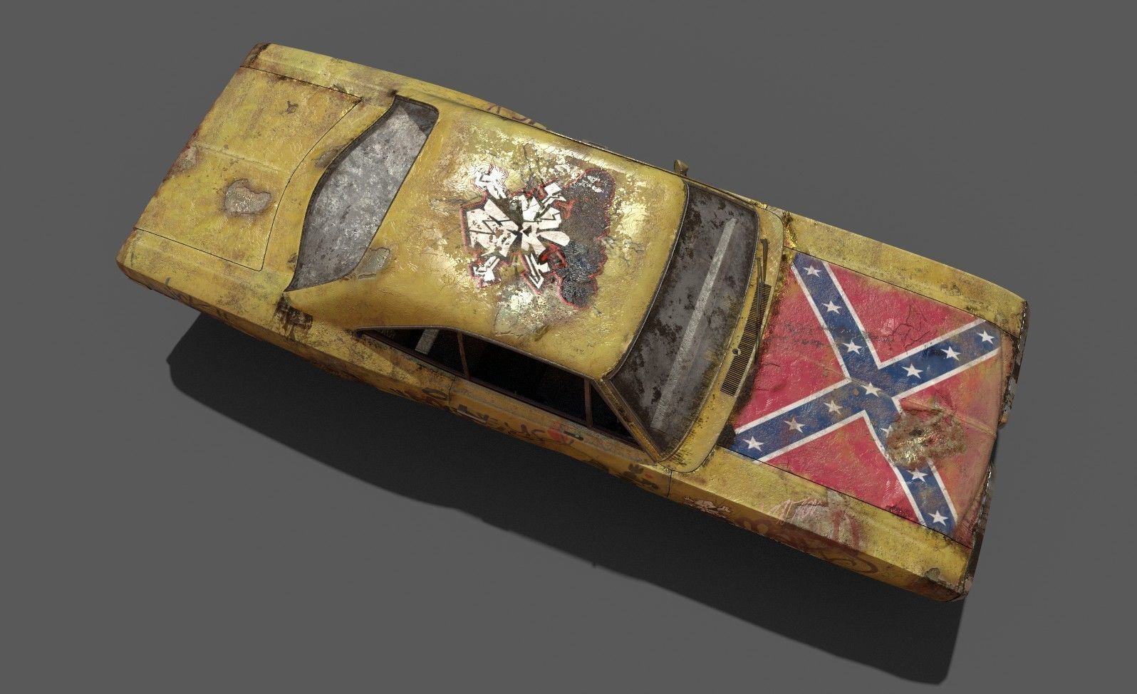 Post apocalyptic car free 3D model | CGTrader