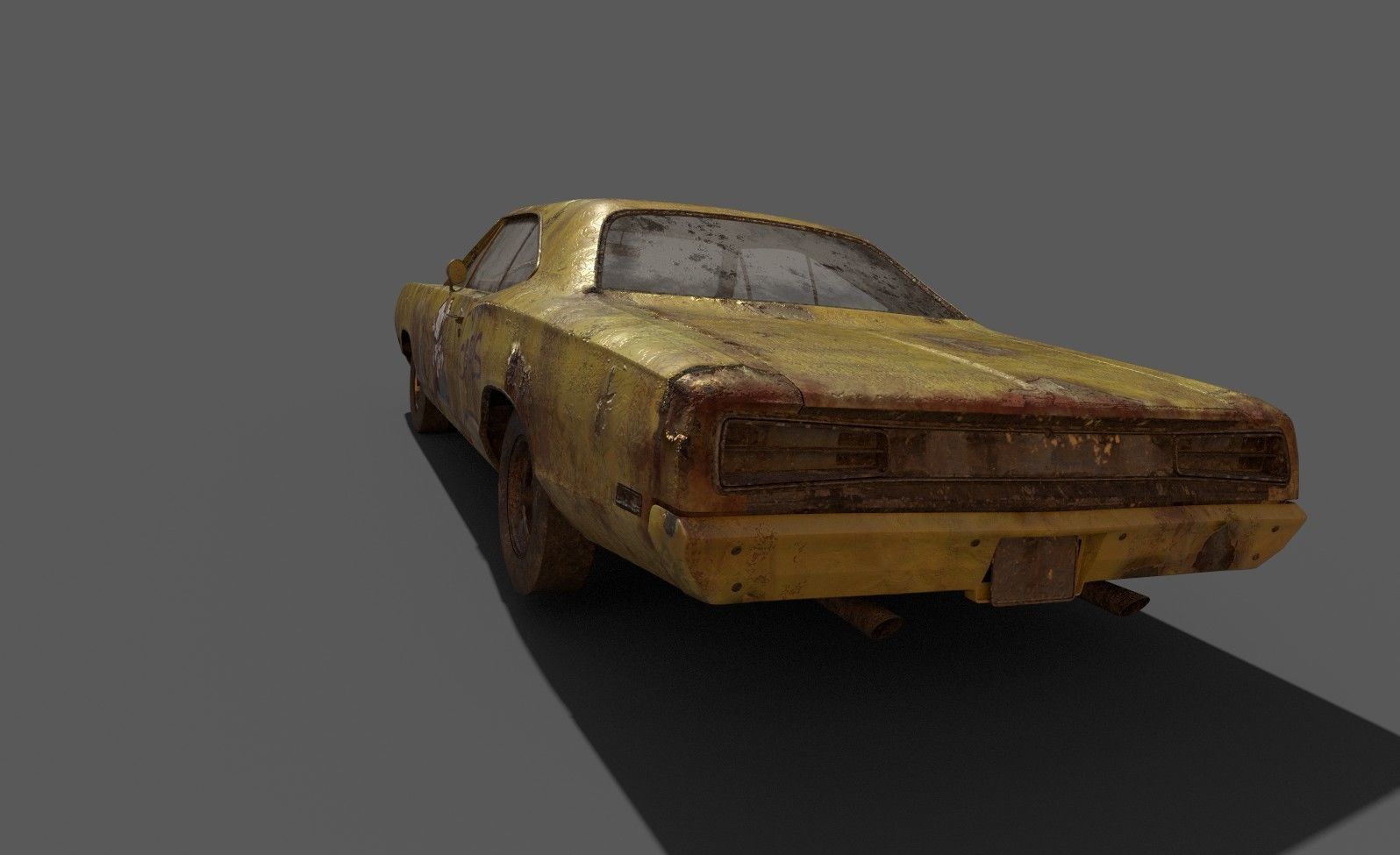 Post apocalyptic car free 3D model | CGTrader