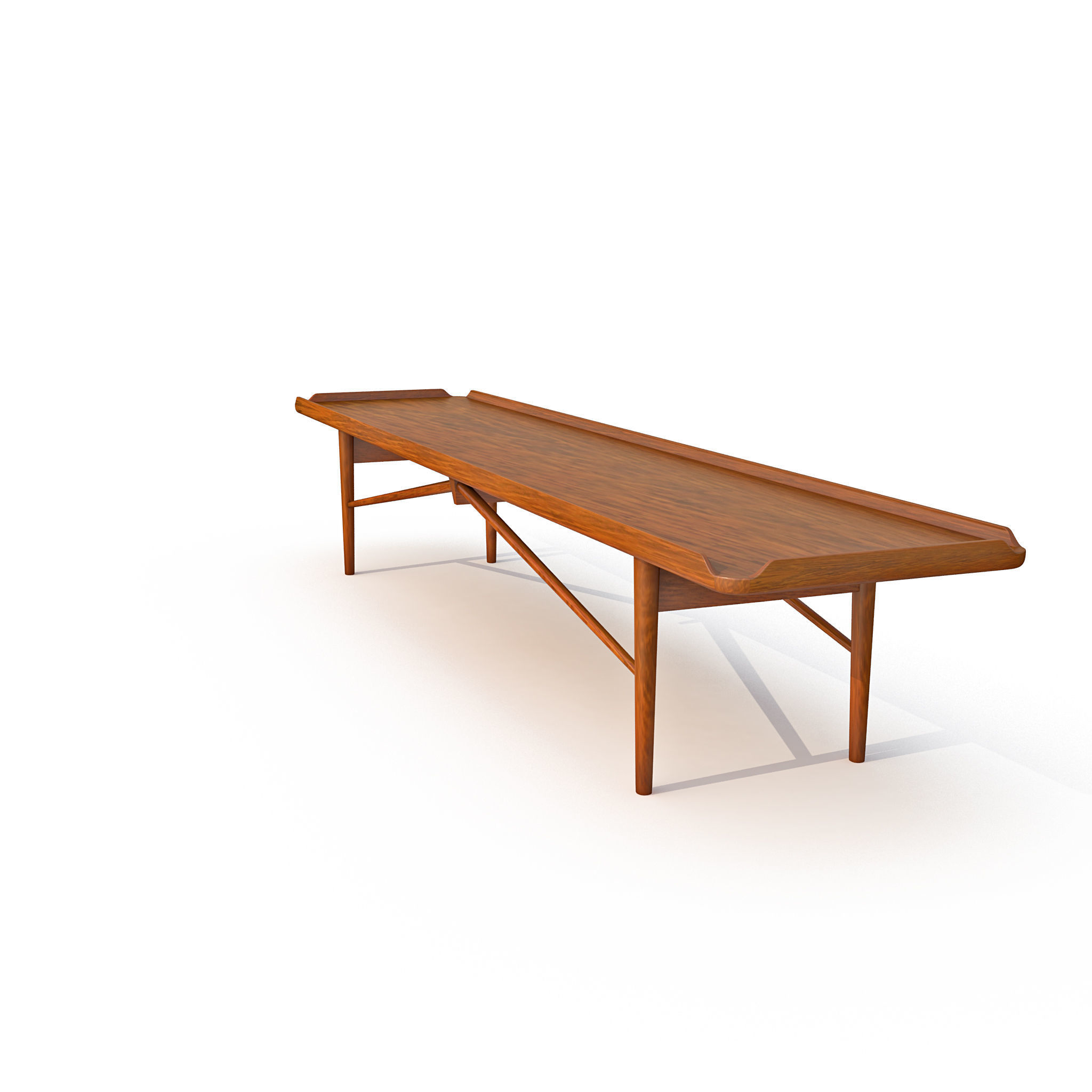 Long Bench 3D model | CGTrader
