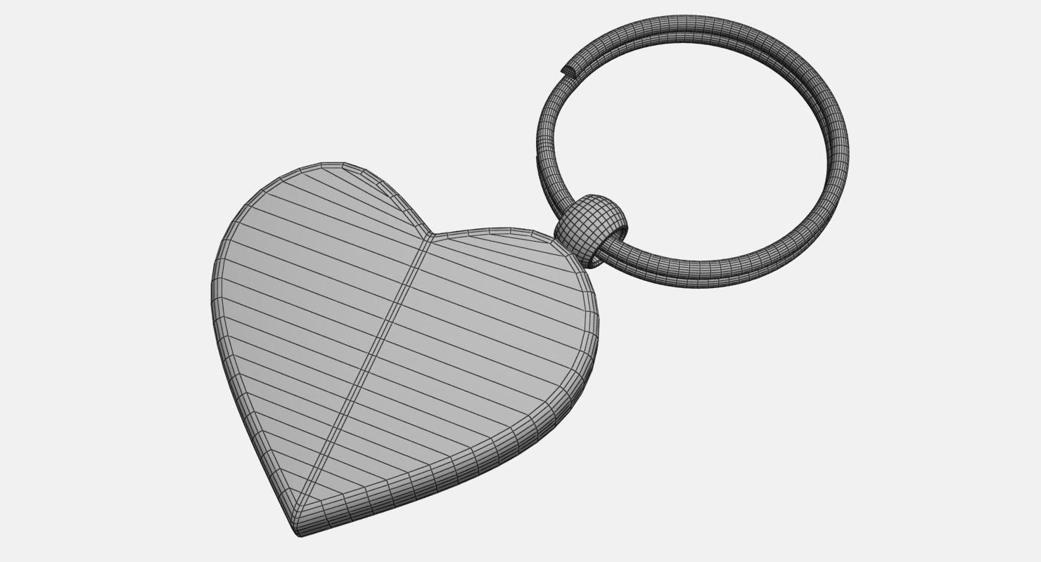 Key Chain Heart 3D model | CGTrader