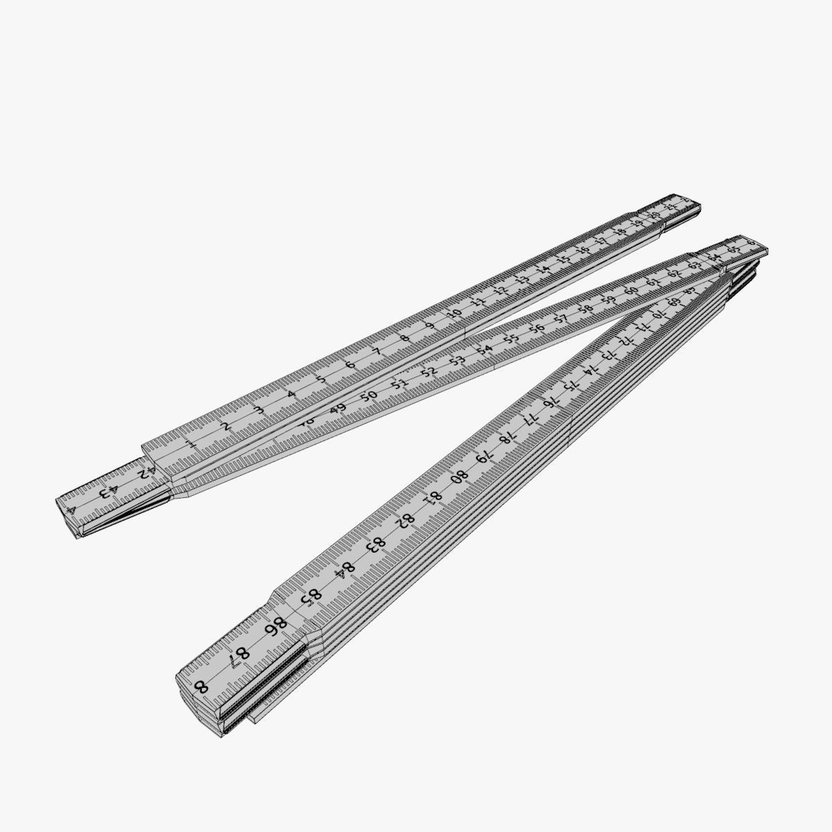 Folding ruler 3D model | CGTrader