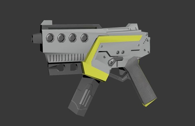 3D model Low Poly machine pistol VR / AR / low-poly | CGTrader