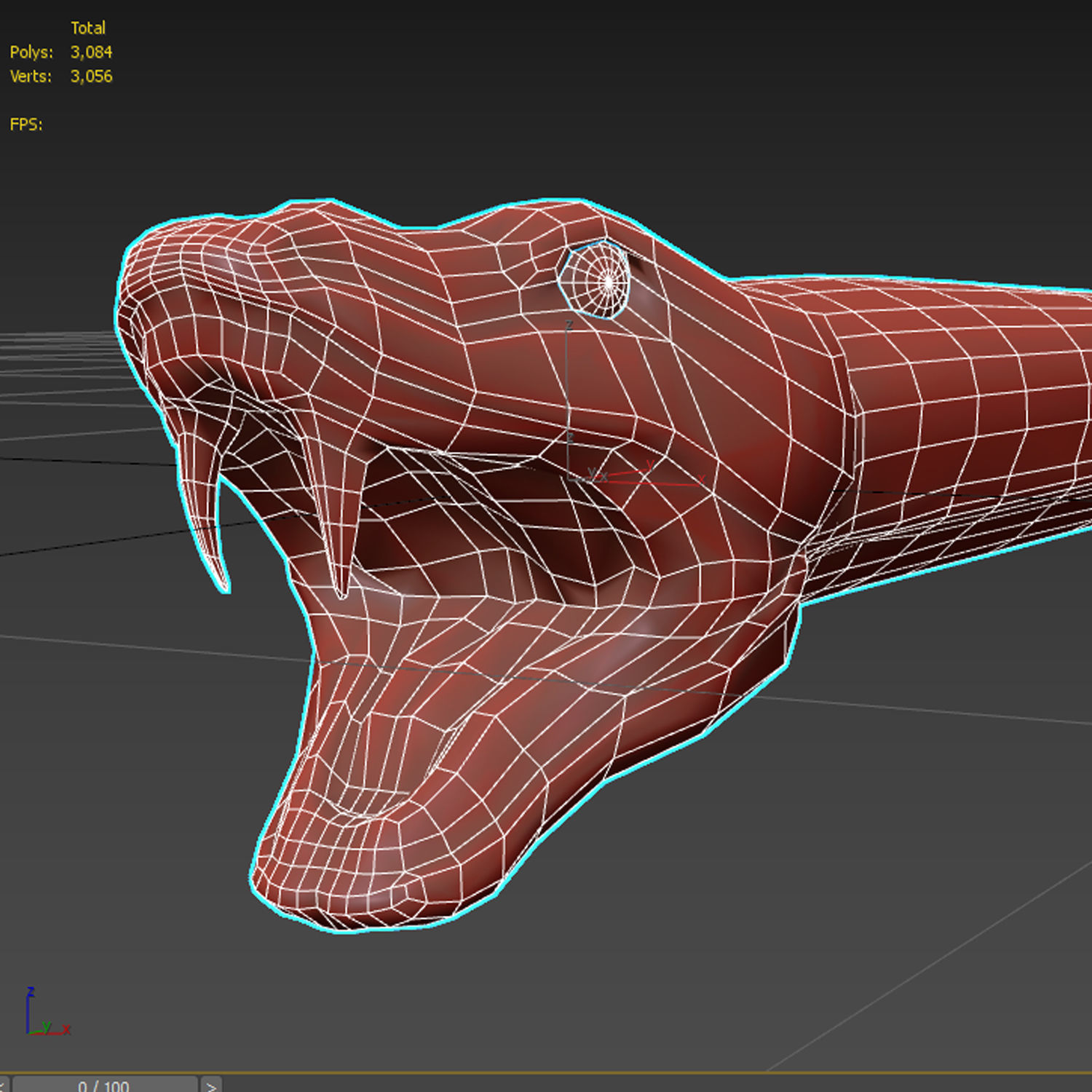 3D model snake VR / AR / low-poly | CGTrader